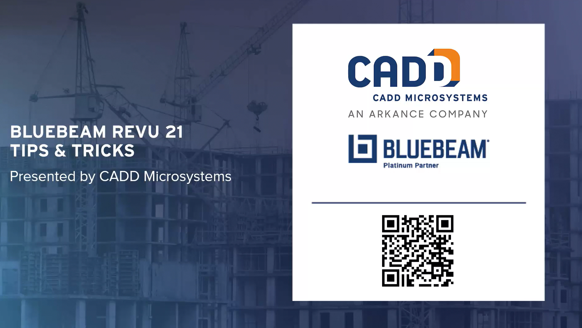 Partner Webinar | CADD Microsystems: Bluebeam Revu Tips and Tricks ...