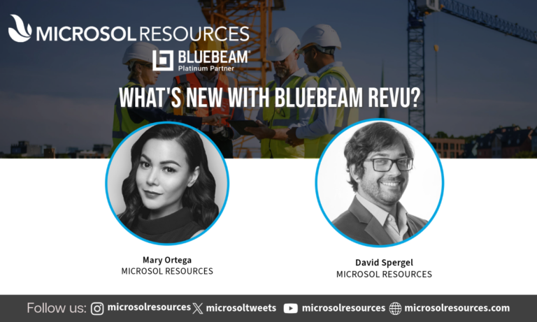 Partner Webinar | Microsol Resources: What's New With Bluebeam Revu | Bluebeam Events